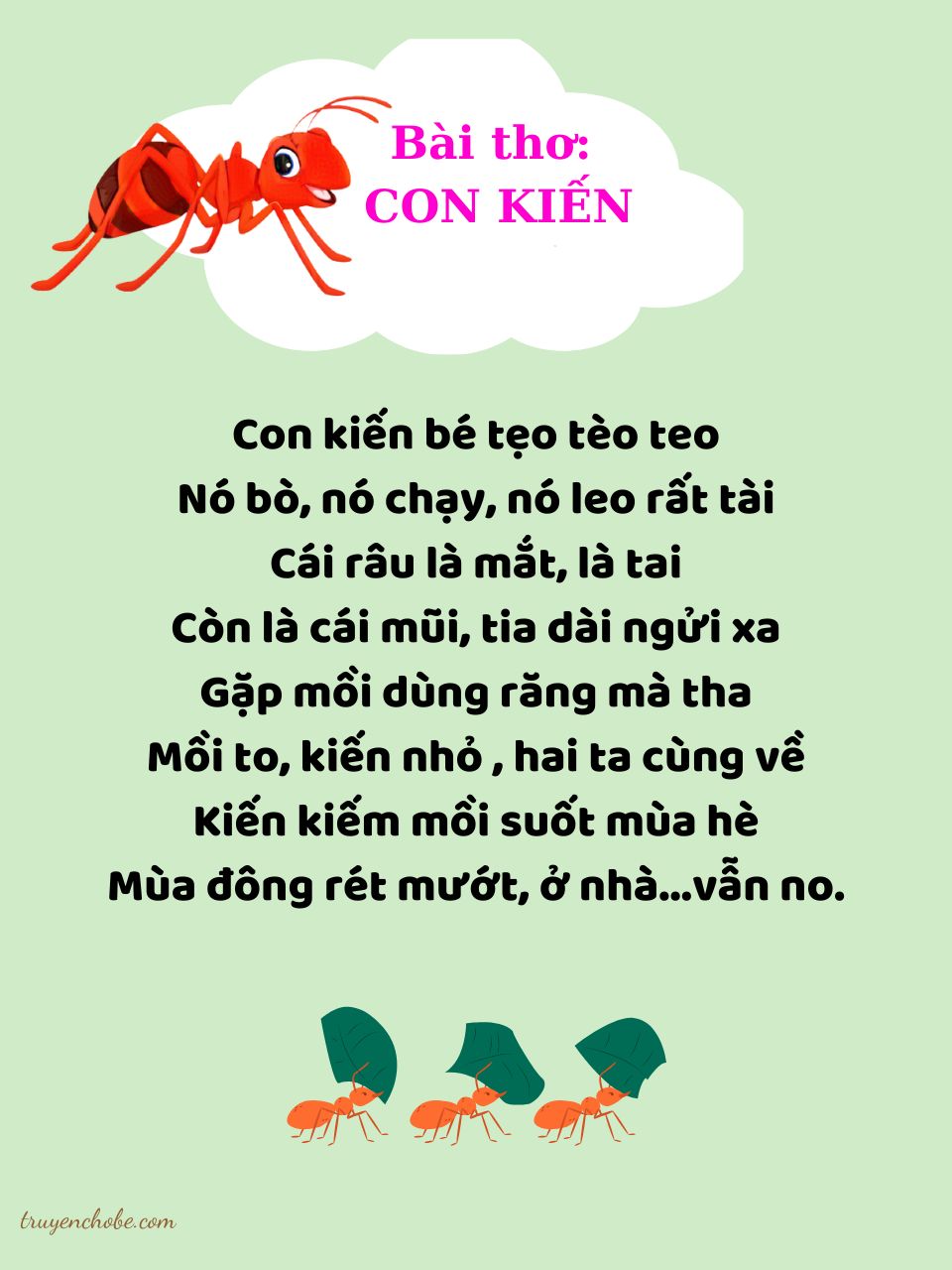 Truyện Sự Tích Con Kiến Những Câu Chuyện Hay Nhất Cho Bé 9937